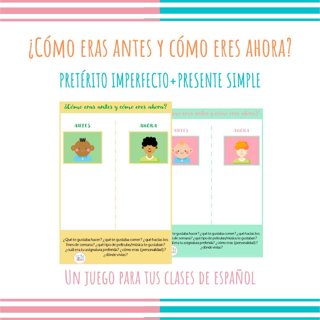 ¿Cómo eras antes? Juego pretérito imperfecto – ELEconArlet