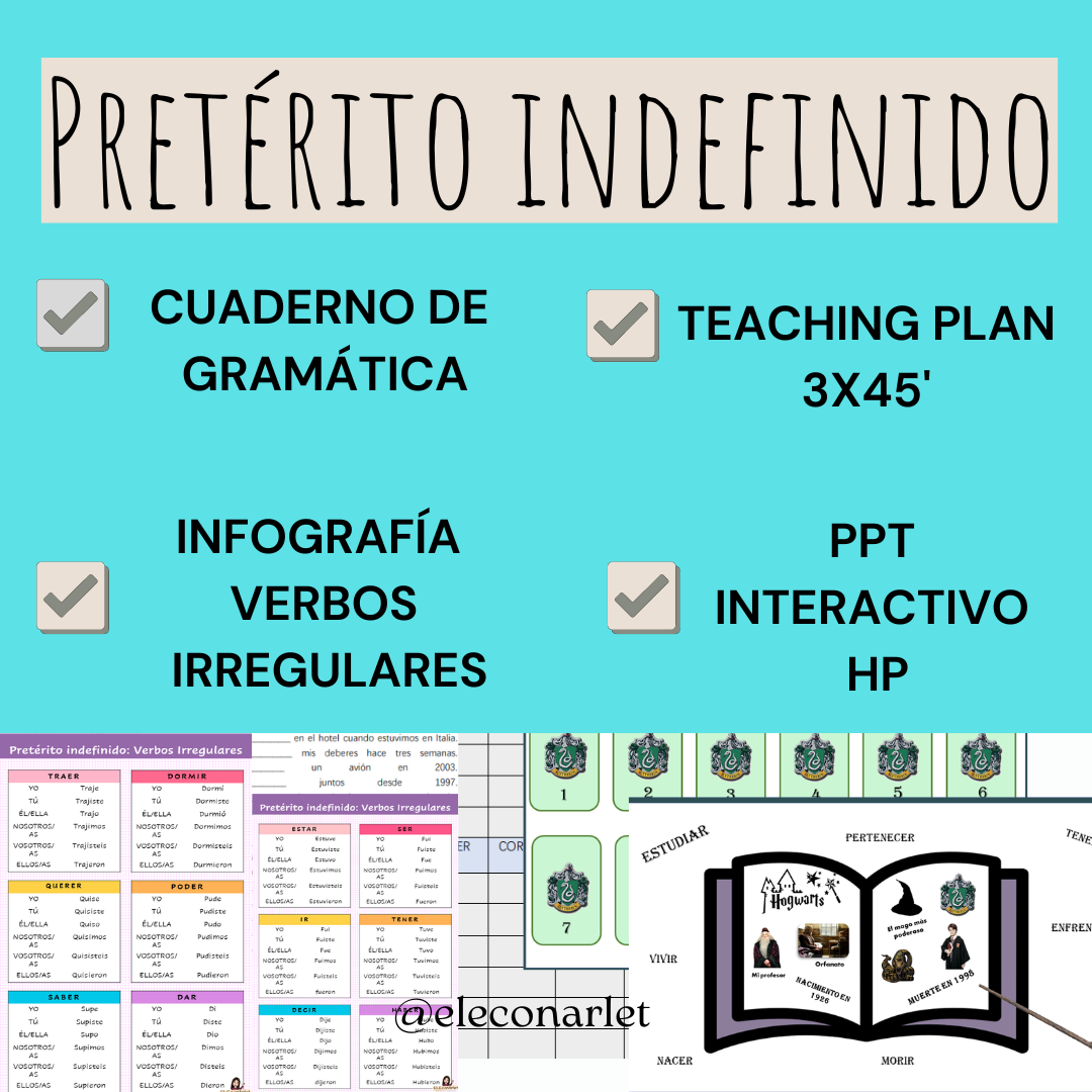 3 clases de pretérito indefinido – ELEconArlet